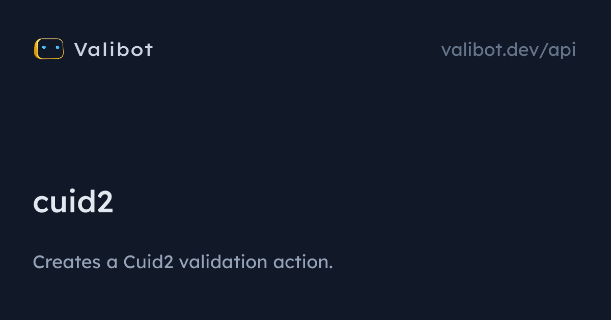 cuid2 | Valibot